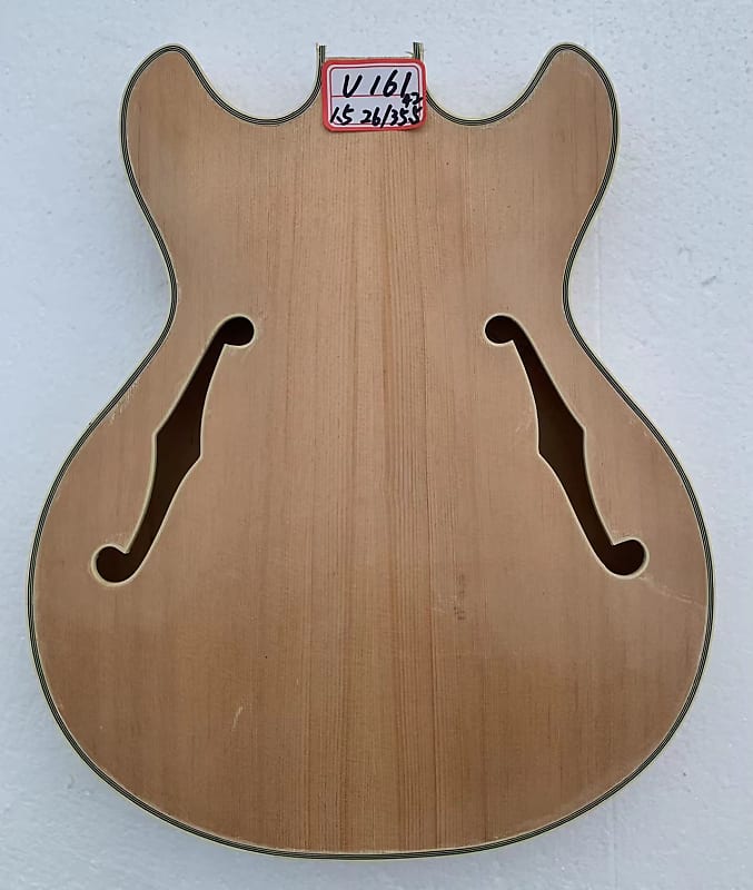 Unfinished Custom Semi Hollow Jazz Guitar Body DIY Project | Reverb