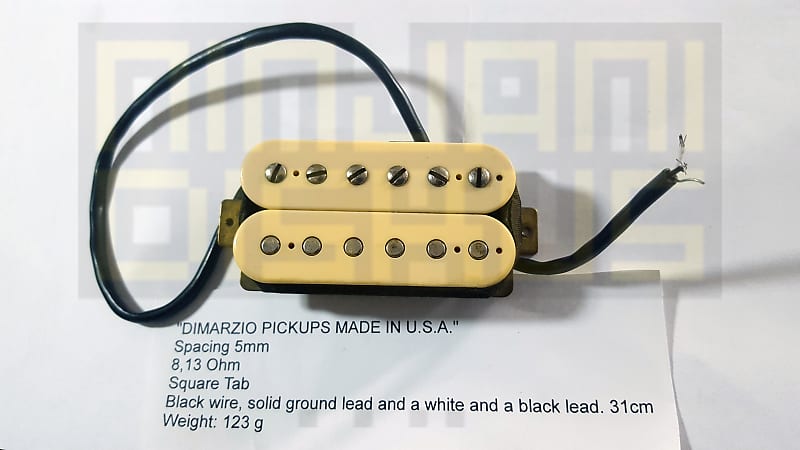 Vintage Early DiMarzio Pickup (Mid 70s Square Tab) | Reverb