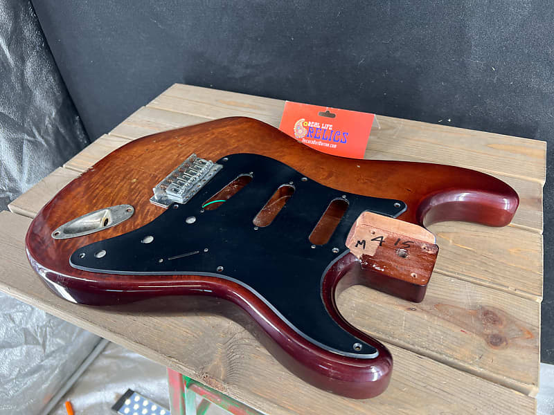 Real Life Relics Strat® Body Aged Brown Burst Quilt Maple Top | Reverb