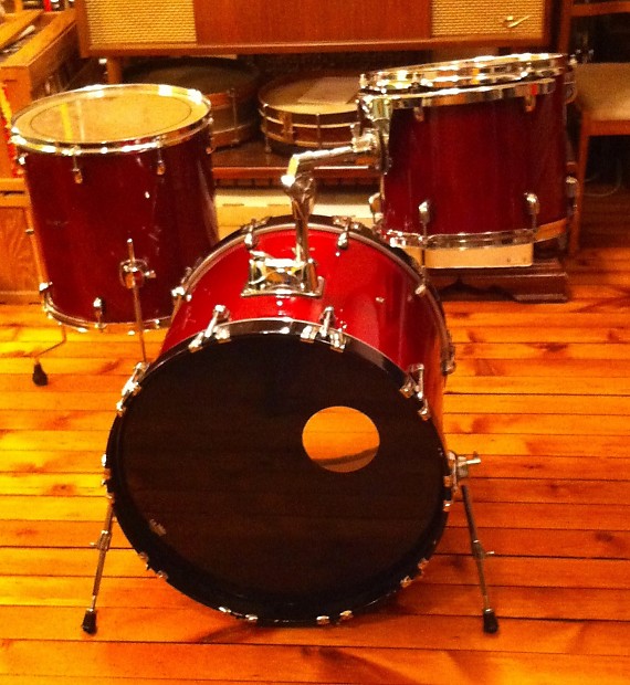 Basix Drums 4-PC Set Red Lacquer (ruby red) | Reverb