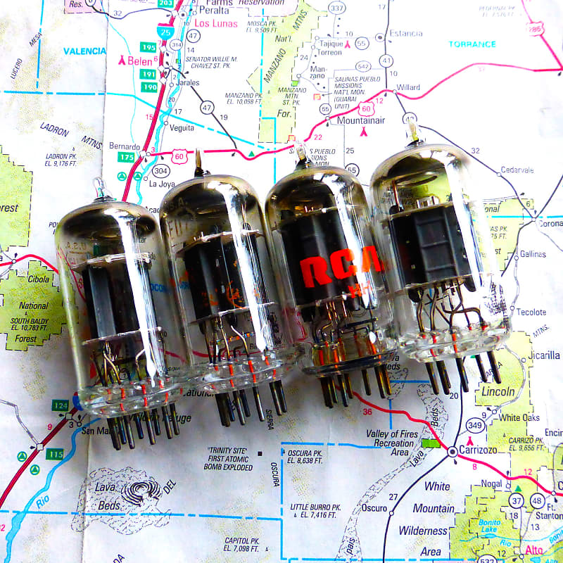 Four ( 4 ) RCA 6EU7 Dual Triode Vacuum Tubes, Tested | Reverb