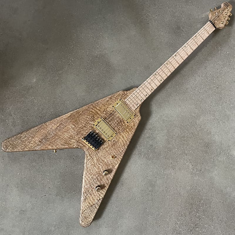 Bridge Builder Guitars Static Y Flying V style guitar, | Reverb