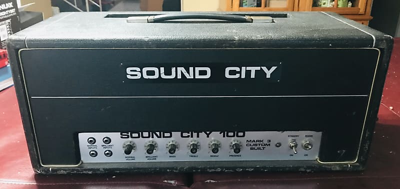 Sound City 100 Mark 3 Custom Built Tube Amp Head 70's | Reverb