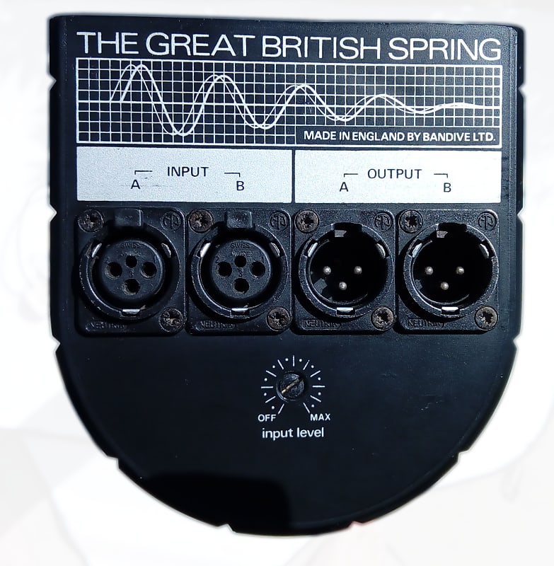 Bandive Great British Spring Reverb - Stereo XLR (Fully | Reverb