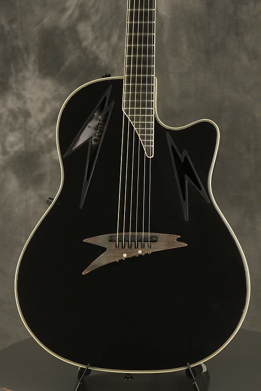 1987 Ovation THUNDERBOLT TB01 acoustic electric PEARL BLACK | Reverb