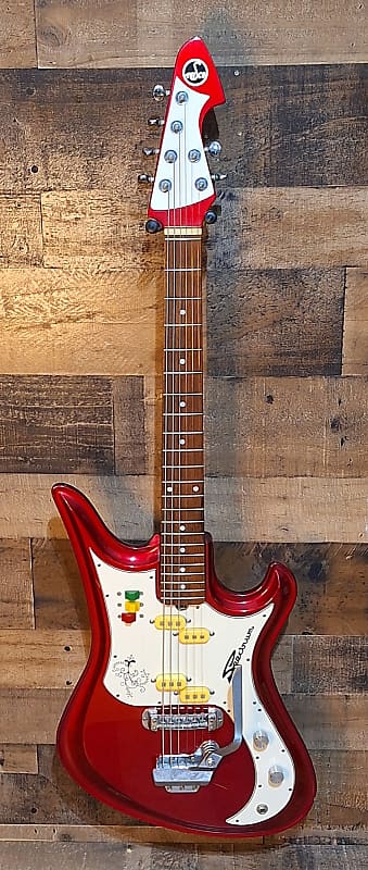 1990's Teisco Spectrum SP-62 Reissue *Candy Apple Red* W/ HSC | Reverb