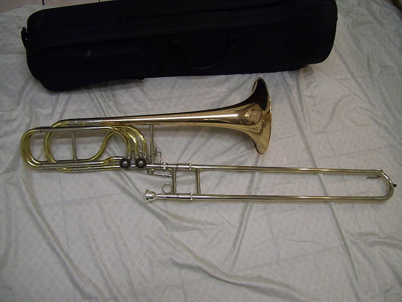 Bass trombone with double trigger, Brand new | Reverb
