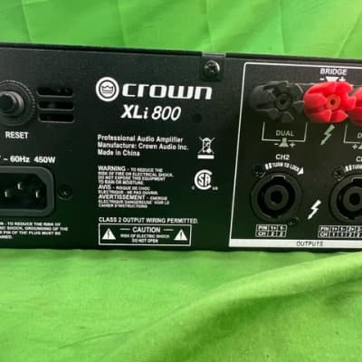 Crown XLI 800 Amplifier Black | Reverb