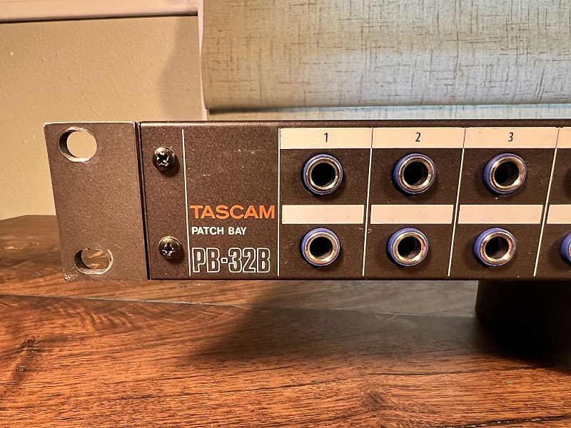 TASCAM PB-32B Balanced Patch Bay 1/4" TRS Half-Normalled | Reverb