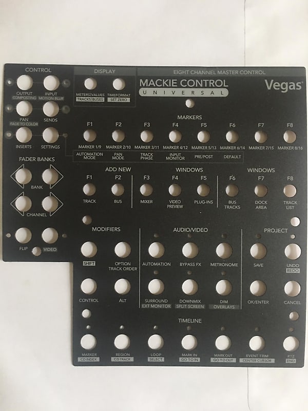Mackie CONTROL UNIVERSAL VEGAS OVERLAY | Reverb UK