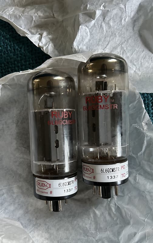 USED Ruby 6L6GCMSTR Matched Pair | Reverb