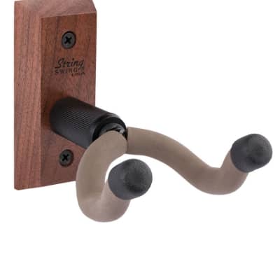 String Swing Guitar Wall Mount Keeper Hanger - Black Walnut | Reverb