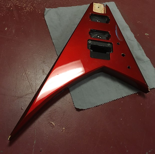 Jackson Authentic Rhoads RR Flying V Electric Guitar Body Red | Reverb
