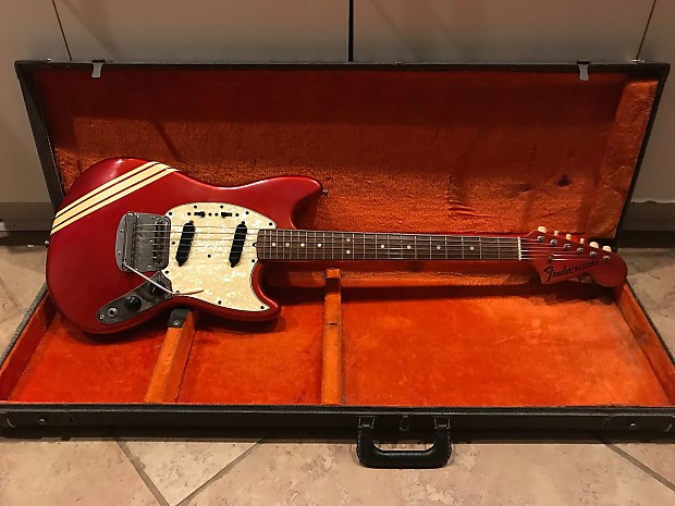 Rare Features!! Fender Mustang 1969 Competition Red | Reverb
