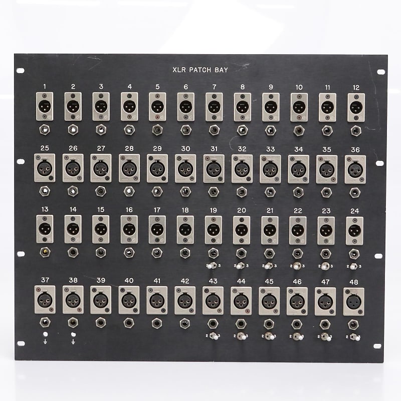 48-Channel Neutrik XLR TRS Recording Studio Patch Bay Wall | Reverb
