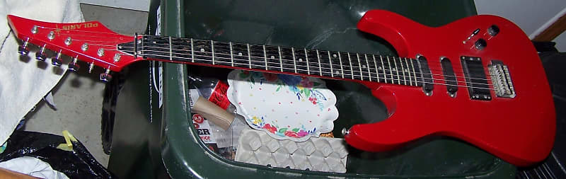 Polaris ME-14 Red Super Strat 1980's Hondo | Reverb
