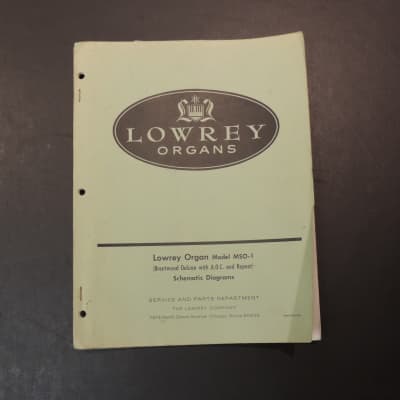Lowrey Model MSO-1 Schematics Diagrams [Three Wave Music] | Reverb