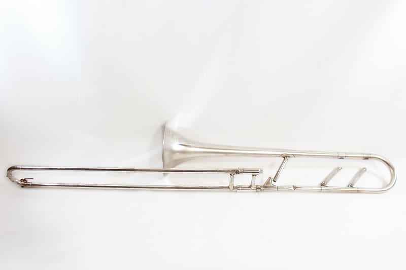 Vintage Late 40's Conn 44H "Vocabell" Silver Tenor Trombone | Reverb