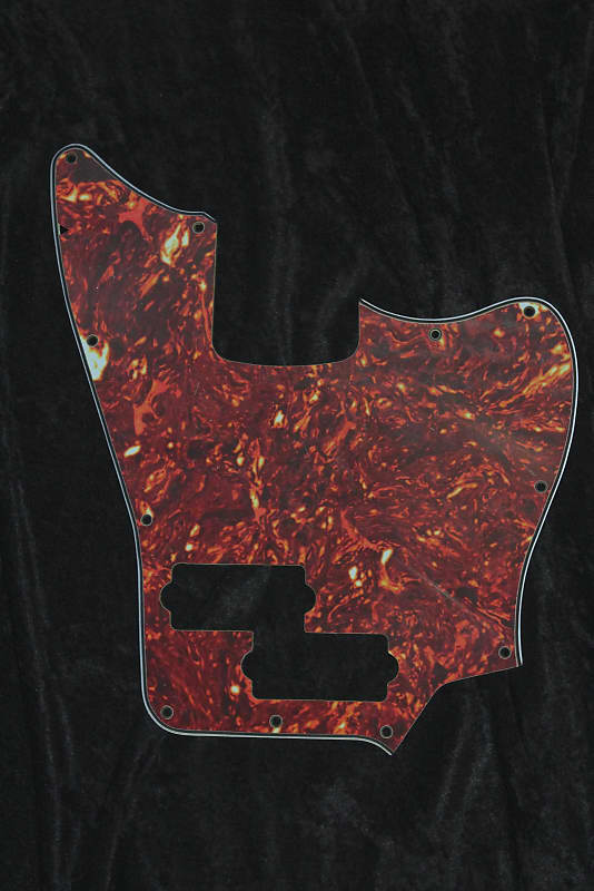 Squier VM Jaguar Bass Pickguard Short Scale 4 Ply Dark Tort | Reverb