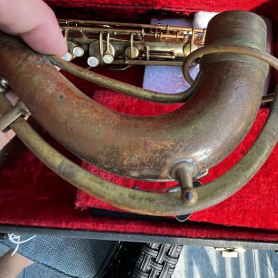 Vintage Conn transitional tenor saxophone naked lady | Reverb