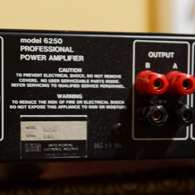 Urei 6250 Rackmount 200w Stereo Speaker Power Amplifier | Reverb