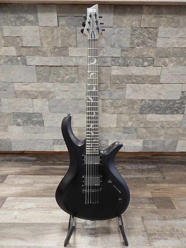 Schecter Diamond Series Damien Riot-6 2011 Satin Black Finish | Reverb