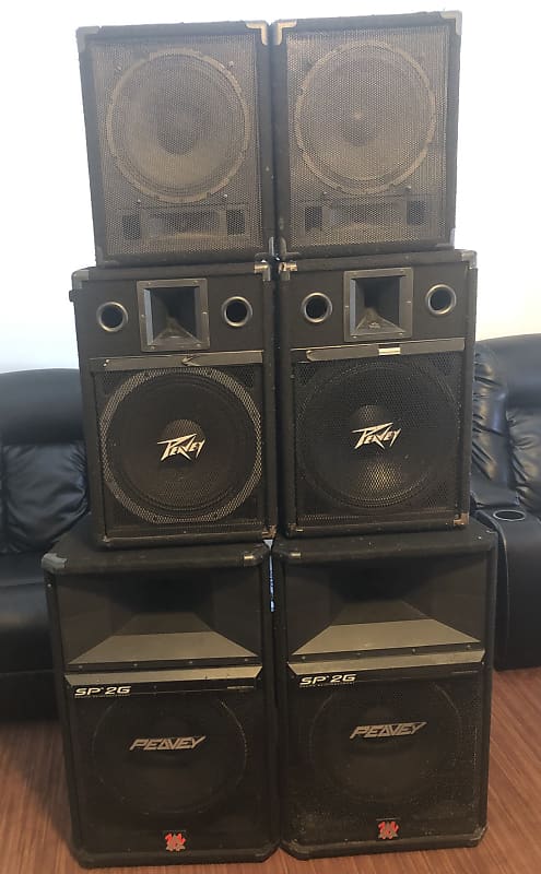 Lot of 3 pair of Peavey Speakers 90’s - 2000’s - Black | Reverb