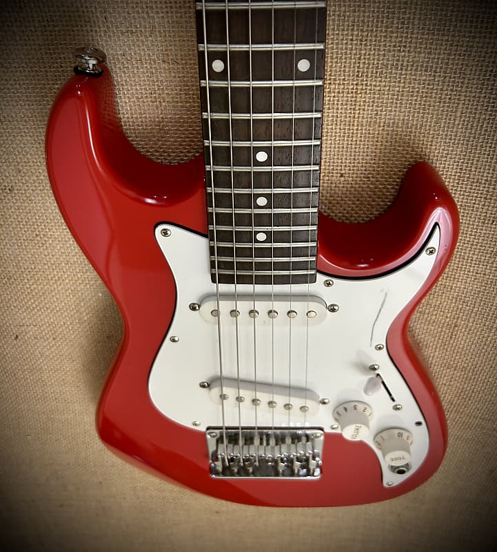Samick Greg Bennet Malibu Mini Travel - Red | Reverb