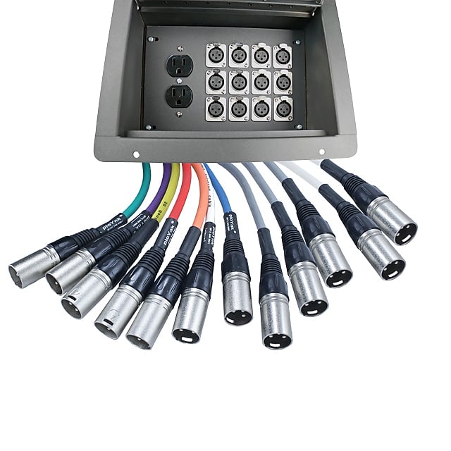 FBL12+AC Recessed Floor Box With 12 XLRF +AC -PREWIRED | Reverb