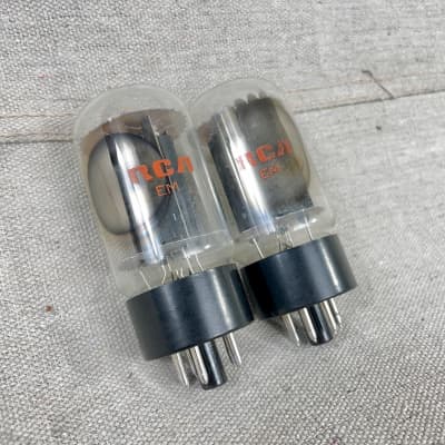 Matched Pair RCA Black Plate 6L6 6L6GC Vacuum Tubes Valves | Reverb