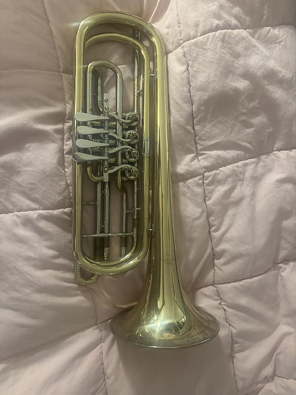 Miraphone 11359 1979 - Bb Trumpet 4 Valve Gold and Silver | Reverb