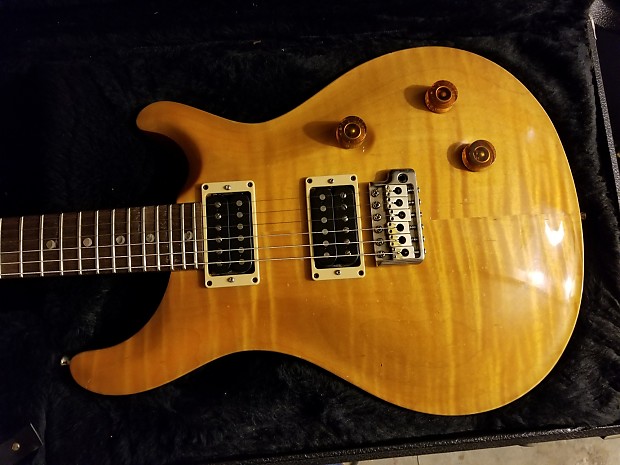 Paul Reed Smith PRS Custom 24 moon Inlay 1991 Amber Flame | Reverb