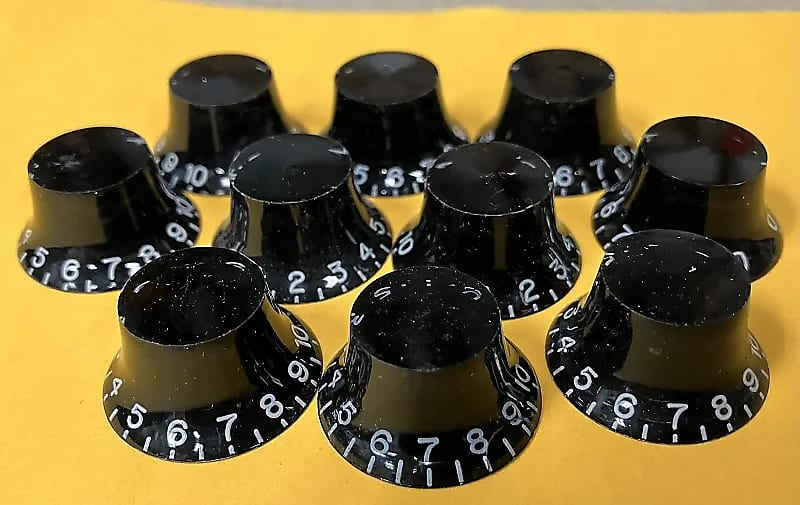 Epiphone-Top hat knobs, black, set of 10 | Reverb