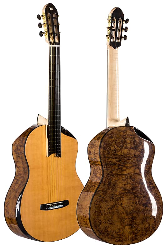 Classical Guitar w/ 2x Diagonal Sound Ports Double Top Red | Reverb