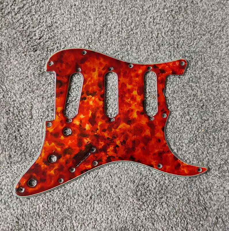 Stratocaster 62 Pickguard Tortoiseshell Tortoise Red Orange | Reverb