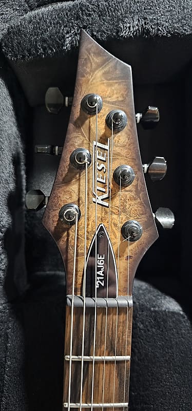 Kiesel AJ6E Andy James Crescent Signature 2021 Burled Maple | Reverb