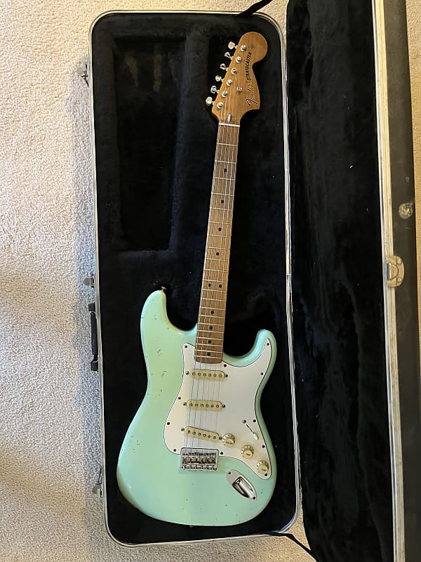 Fender MJT Partscaster Hardtail Stratocaster Sea foam green | Reverb