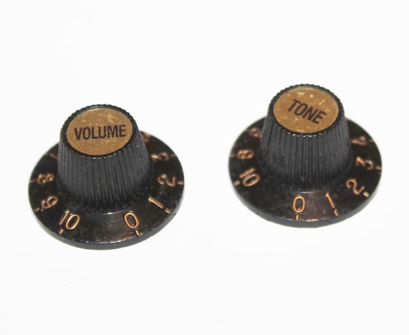Vintage Witch Hat Knobs Gold Insert Volume Tone Ibanez | Reverb