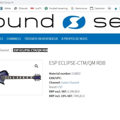 ESP Eclipse Custom Shop Japan CTM - QM RDB 2019 | Reverb