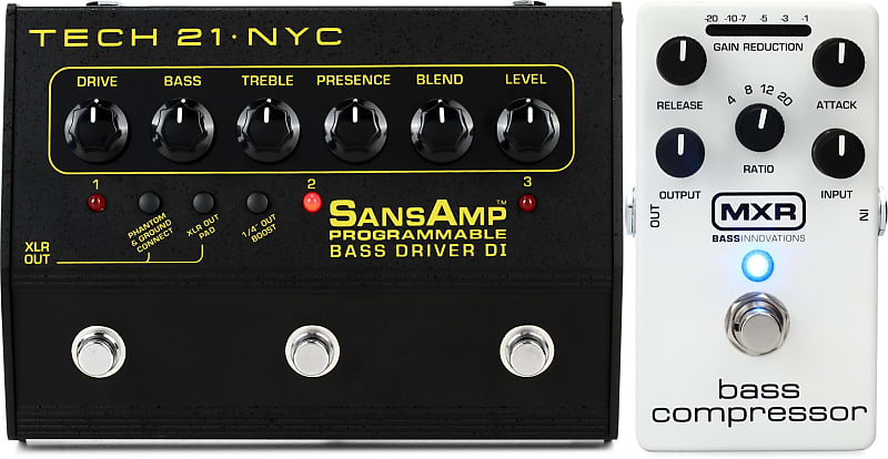 Tech 21 SansAmp Programmable Bass Driver DI Bundle with MXR | Reverb