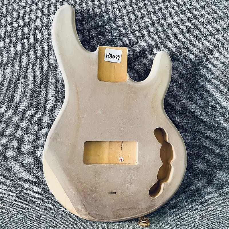 Solid Basswood MM Style Bass Guitar Body | Reverb