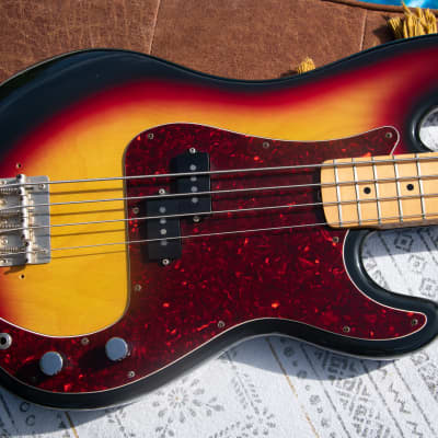 1970's Greco Precision Tele Bass - Three Tone Sunburst - Made | Reverb