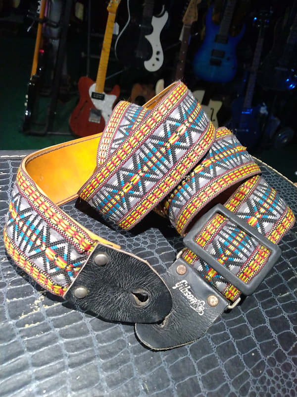 Ace Vintage Gibson Multi Colored Strap 1970s | Reverb