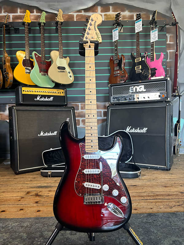 Squier Standard Stratocaster Red burst 2016 Electric Guitar | Reverb