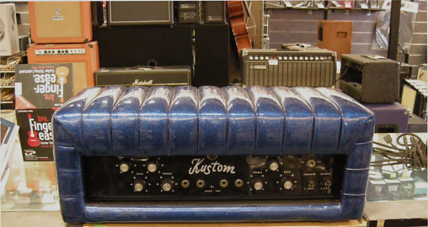Kustom 745 PA Blue Sparkle Naugahyde Tuck-And-Roll PA Head | Reverb