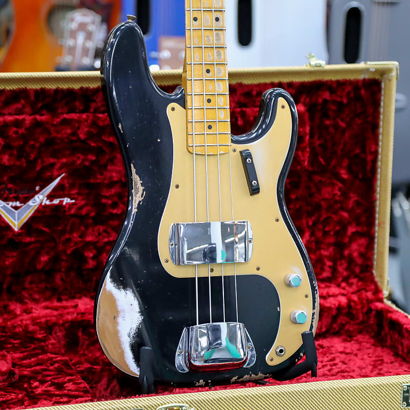 FENDER 1958 Precision Bass Heavy Relic Black 2022 | Reverb