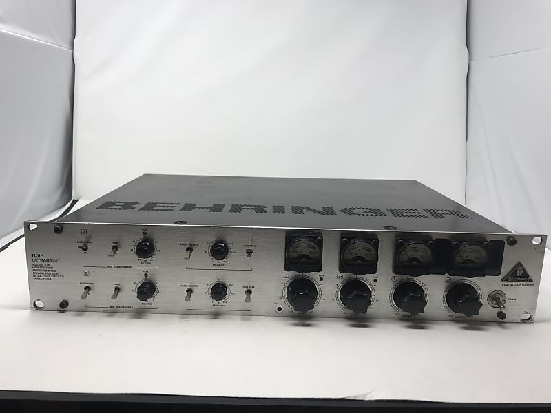Behringer T1953 2 channel Tube Mic preamp 2010s Silver | Reverb