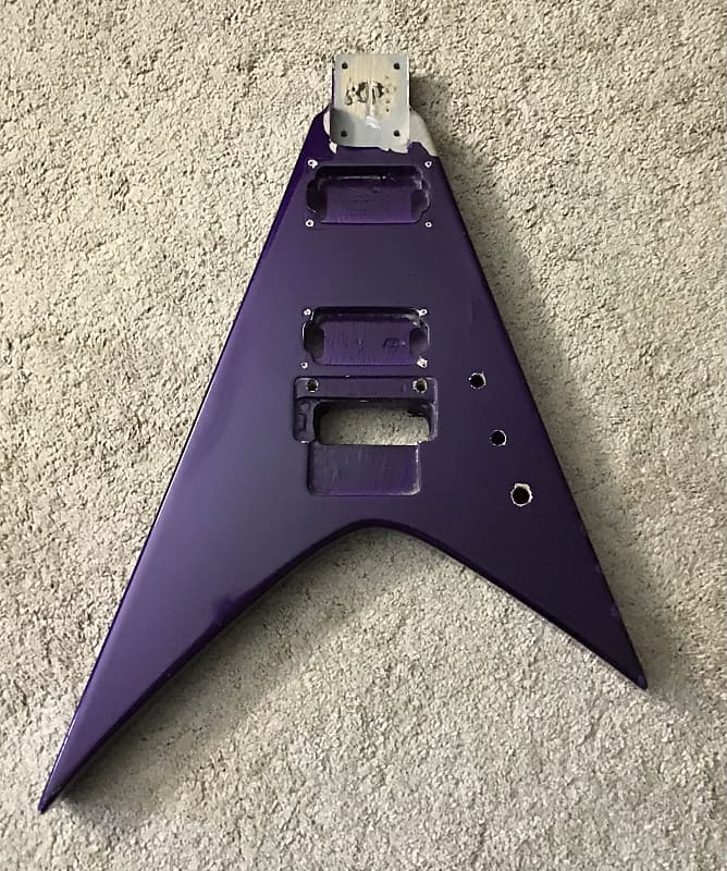 Warmoth V-R guitar body Purple | Reverb