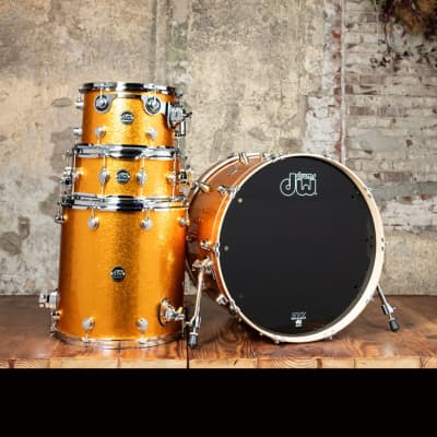 DW Performance Series 4-Piece Drum Set - Black Diamond - Free | Reverb