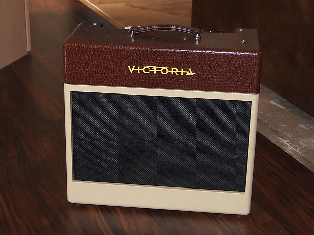 Victoria Cherry Bomb Custom 1X12, Alligator and Cream Tolex | Reverb